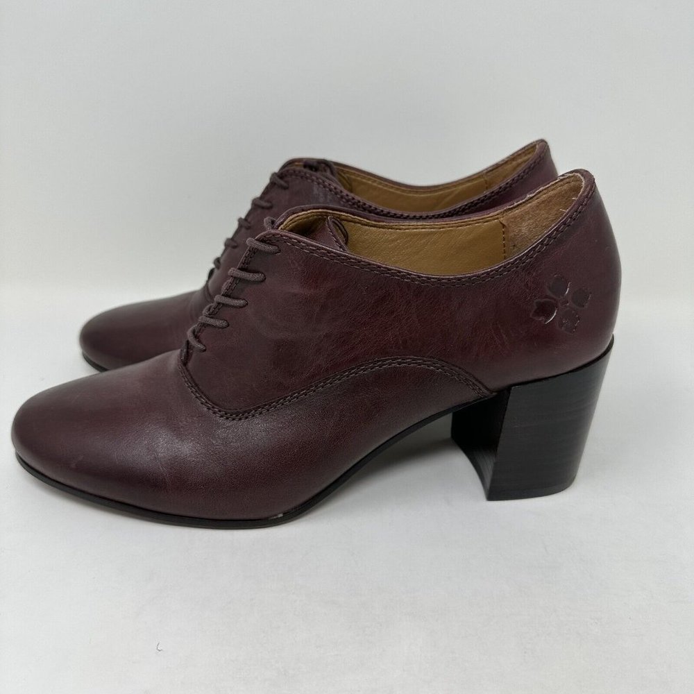 Patricia Nash Mara Leather Lace Up Block Heel Oxford … - Gem